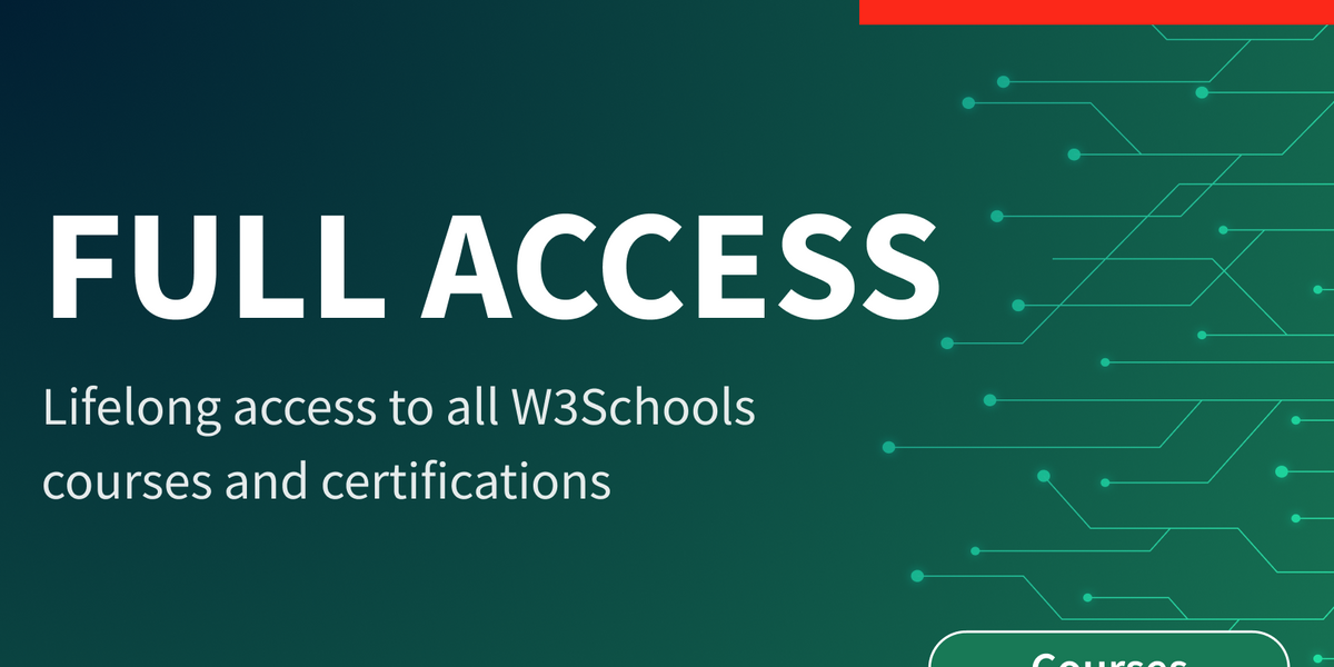 W3Schools Full Access — W3Schools.com