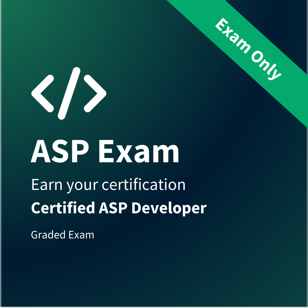ASP Certification Exam — W3Schools.com