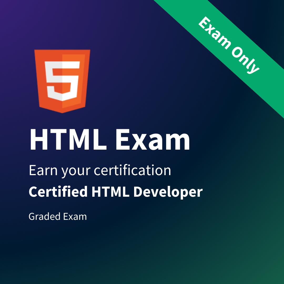 HTML Certification Exam — W3Schools.com