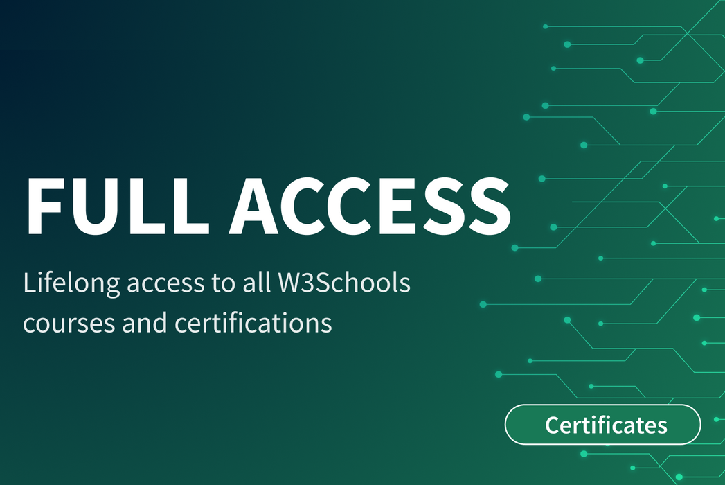 W3Schools Full Access Certification — W3Schools.com