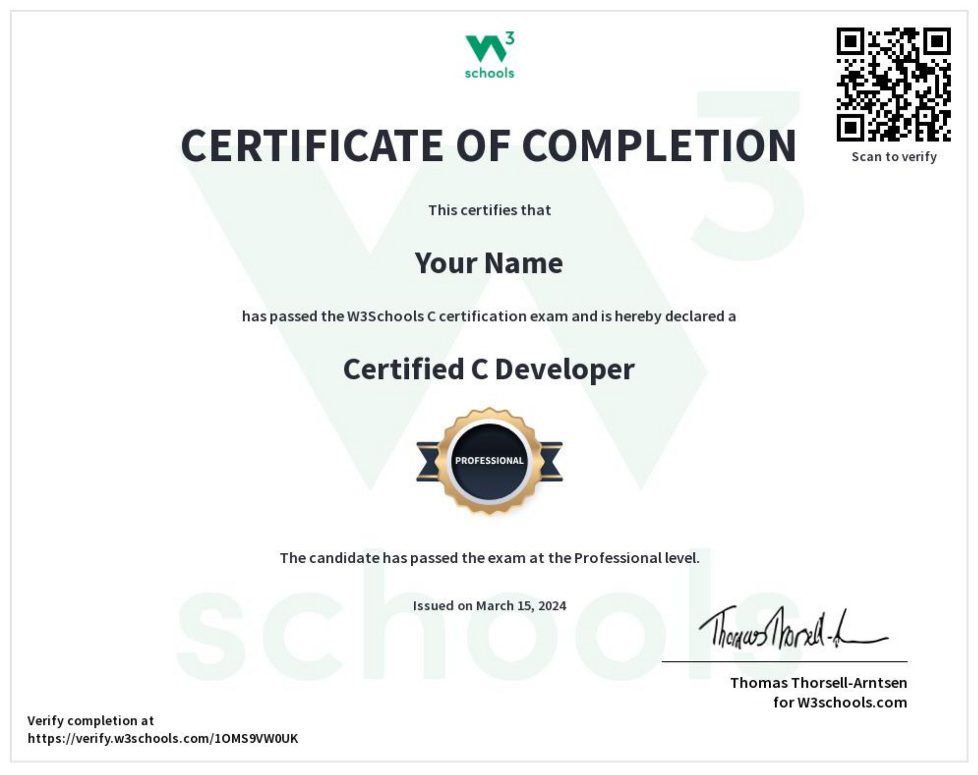 Learn C — W3Schools.com