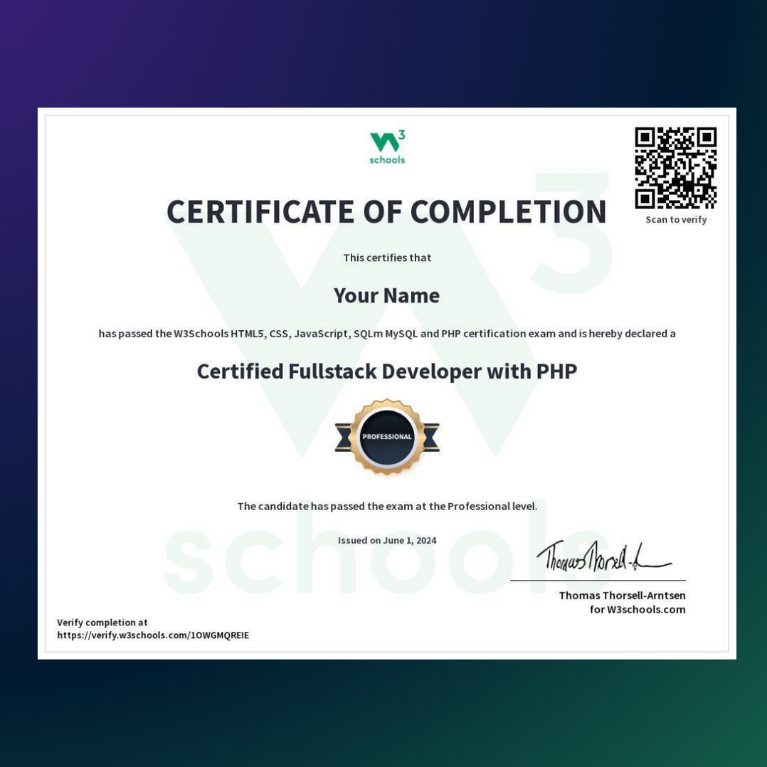 Learn Full Stack Development with PHP — W3Schools.com