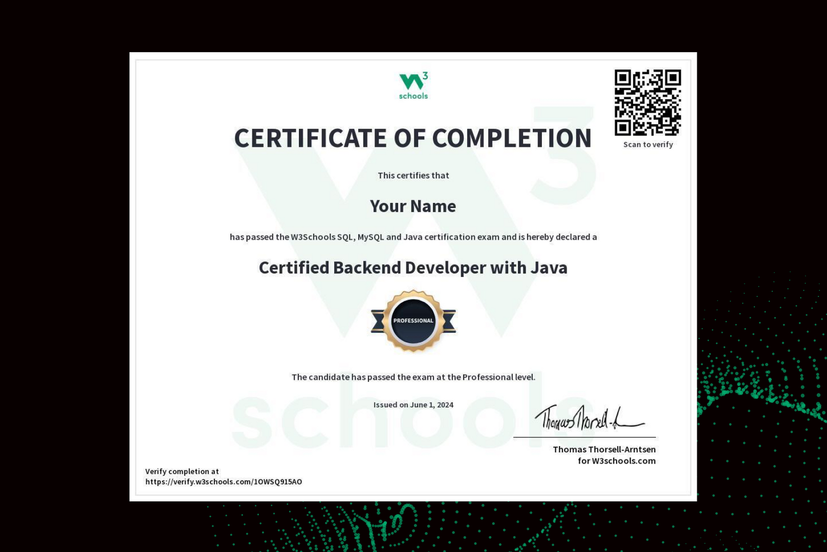 Learn Back End development with Java — W3Schools.com