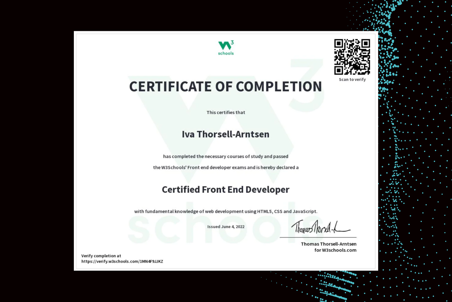 Certification Exams Catalog — W3Schools.com