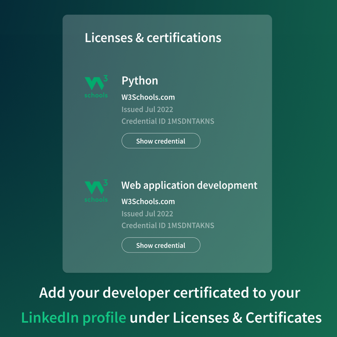 Java Certification Exam — W3Schools.com