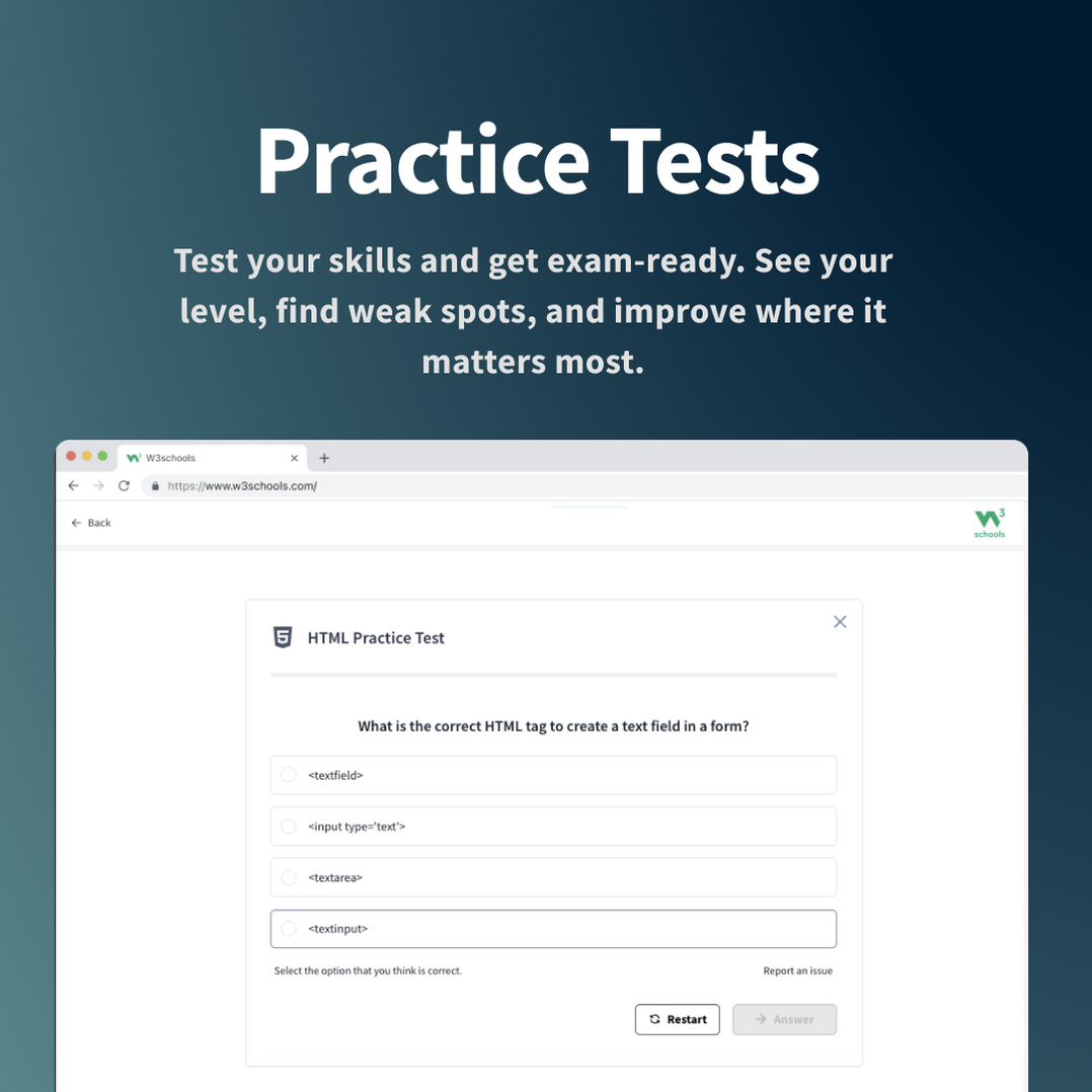 W3Schools Plus: 1-Year Subscription — W3Schools.com
