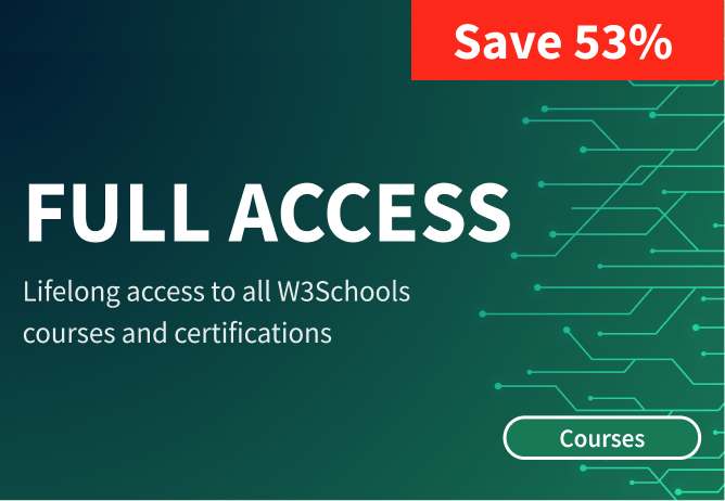 W3Schools Full Access — W3Schools.com