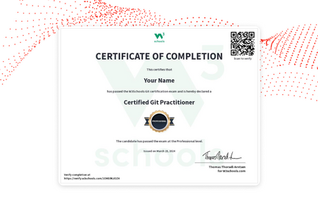Git Certification Exam — W3Schools.com